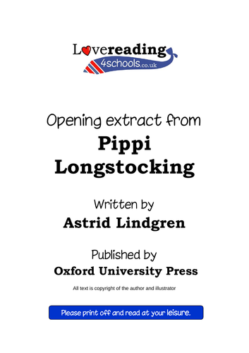 Pippi Longstocking - Whole Class Reading Session! | Teaching Resources