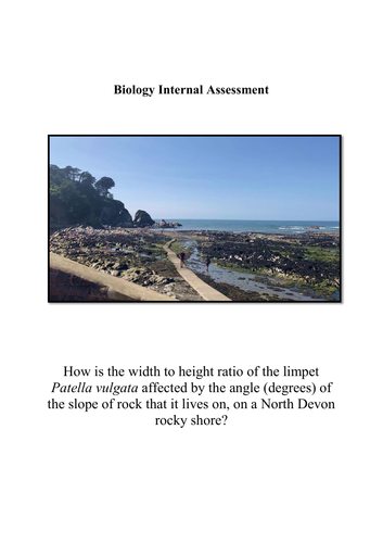 IB Biology: Internal Assessment Exemplar - Grade 7 | Teaching Resources