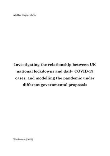 IB Mathematics HL: Internal Assessment Exemplar - Grade 7 | Teaching ...