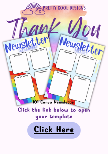 Canva Template Rainbow Newsletter | Editable Newsletter for Teachers ...