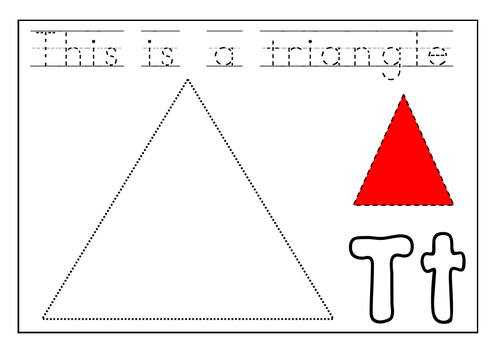 2D Shape Writing Drawing Colouring Sheets | Teaching Resources