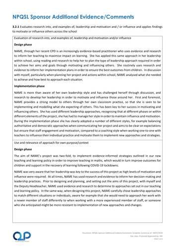 NPQSL Final Assignment and Appendices - Primary Maths | Teaching Resources