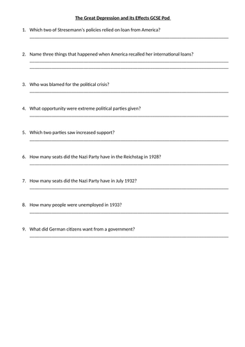 Eduqas History Germany 1919-1991 - Key Question 2: Rise of the Nazi ...