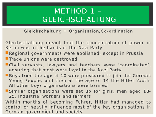 Eduqas History Germany 1919-1991 - Key Question 2: Rise of the Nazi ...