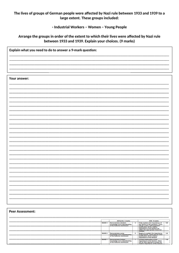 Eduqas History Germany 1919-1991 - Key Question 3: Life Under the Nazis ...