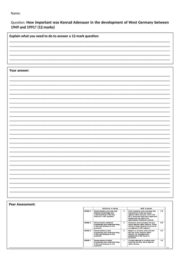 Eduqas History Germany 1919-1991 - Key Question 5: West & East Germany ...