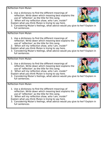 Disney/Musical Guided Reading questions | Teaching Resources