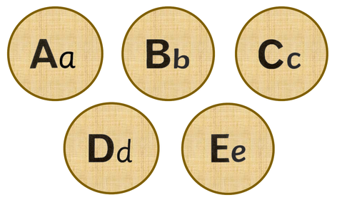 Natural Alphabet Lettering Capital and Lowercase | Teaching Resources