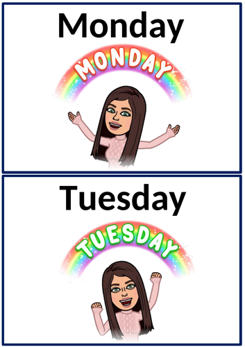 Bitmoji Personalised Visual Timetable | Teaching Resources