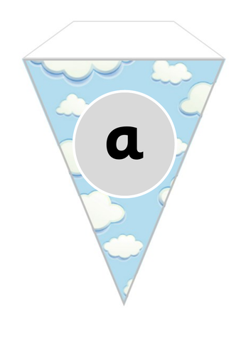 cloudy sky display bunting numbers and letters classroom decor ...