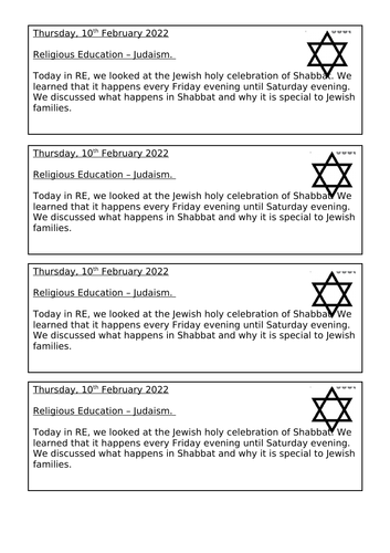 KS1 Judaism- Shabbat & Fridays | Teaching Resources