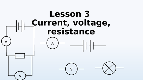 Current, voltage, resistance | Teaching Resources