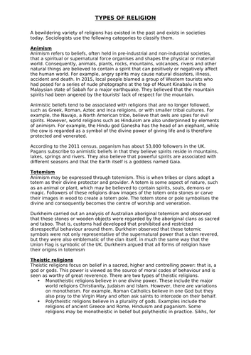 AQA A Level Beliefs - Definitions of Religion | Teaching Resources