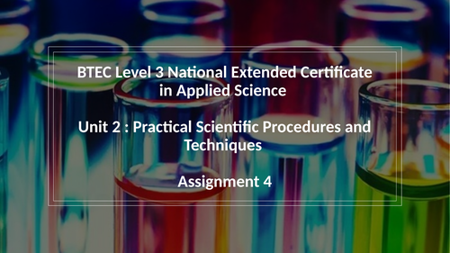 BTEC: Applied Science - Unit 2 Assignment D | Teaching Resources BTEC: Applied Science - Unit 2 Assignment D | Teaching Resources