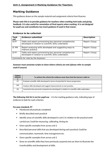 BTEC: Applied Science - Unit 2 Assignment D | Teaching Resources BTEC: Applied Science - Unit 2 Assignment D | Teaching Resources