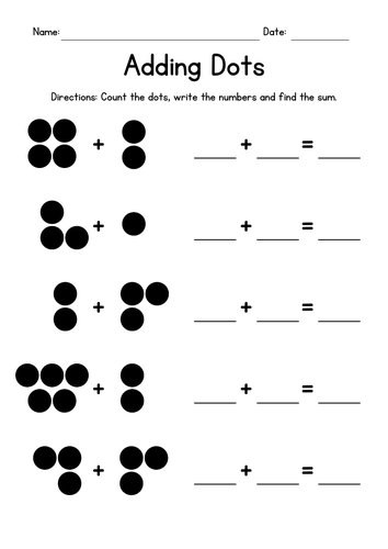 Adding Dots - Addition Worksheets | Teaching Resources