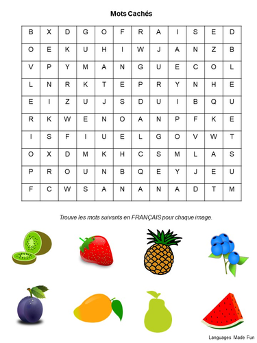 Les Fruits - Fruits in French | Teaching Resources