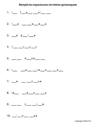 Les Fruits - Fruits in French | Teaching Resources