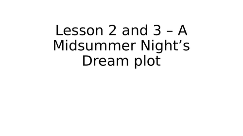 A Midsummer Night's Dream KS3 Context and Plot | Teaching Resources