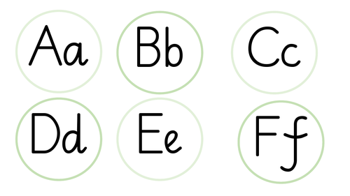 Upper and lower case alphabet circles | Teaching Resources