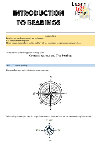 Introduction to bearings - Learn at home | Teaching Resources