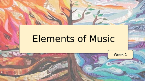Elements of Music SOW | Teaching Resources