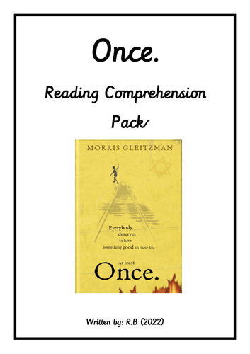 ONCE by Morris Gleitzman READING COMPREHENSION BUMPER PACK YEAR 6 KS2 ...