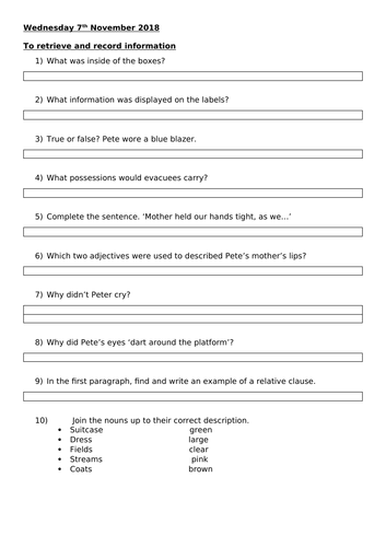 The Day My Life Changed Forever - Year 6 Guided Reading. | Teaching ...