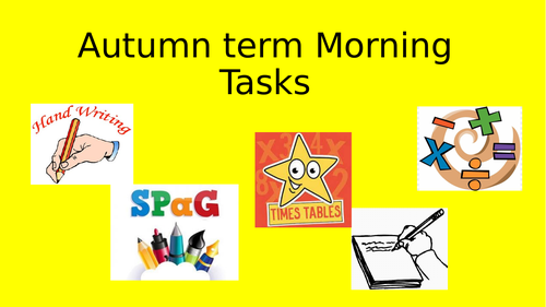 Year 4 morning tasks Autumn Term-12 weeks | Teaching Resources