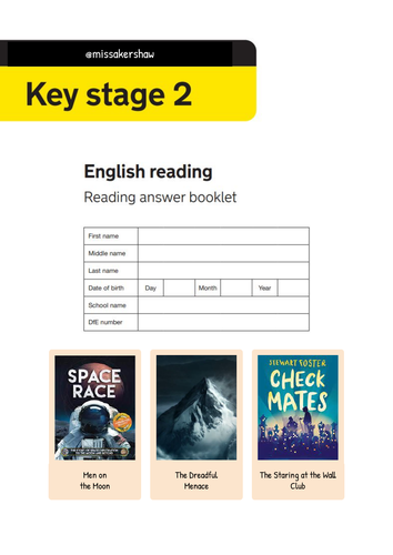 Y6 SATS style reading comprehension booklet | Teaching Resources