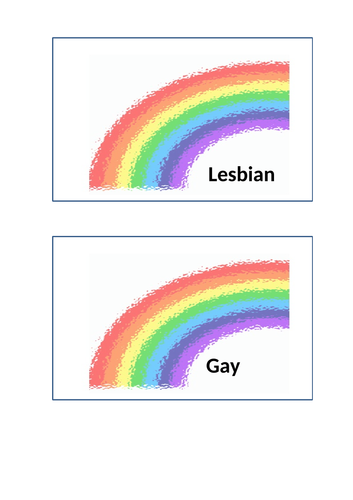 LGBTQ+ definition match cards | Teaching Resources