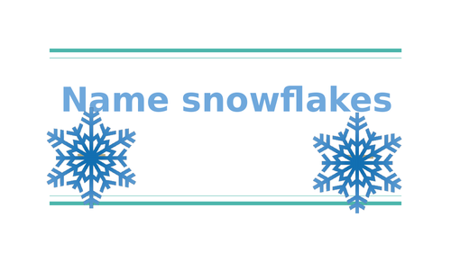 *EASY CHRISTMAS CRAFT!* | Make a Name Snowflake | Teaching Resources