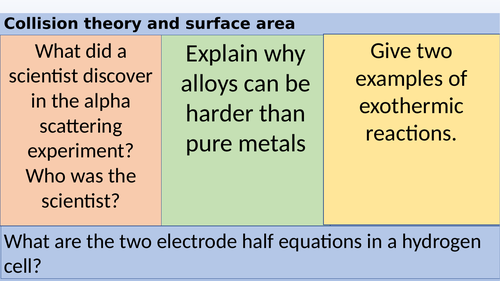 C8 Surface area and collision | Teaching Resources