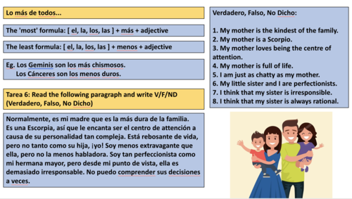 Theme 1 | GCSE Spanish | Family relations | Teaching Resources