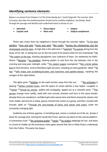 A Level Language - Language Levels and Sentence Elements (lesson 1 ...