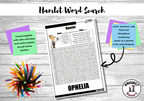 Hamlet Word Search | Teaching Resources
