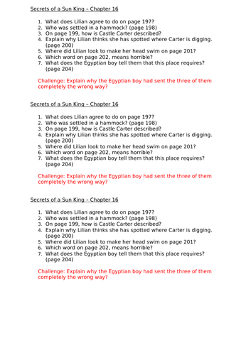 SECRETS OF A SUN KING: READING VIPERS UNIT - EGYPTIANS | Teaching Resources