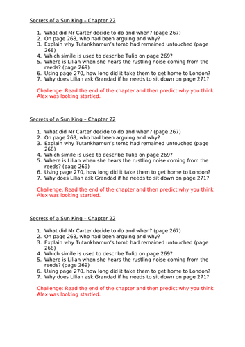 SECRETS OF A SUN KING: READING VIPERS UNIT - EGYPTIANS | Teaching Resources