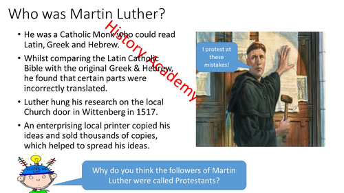 Card Sort: Reformation - Catholics V Protestants | Teaching Resources