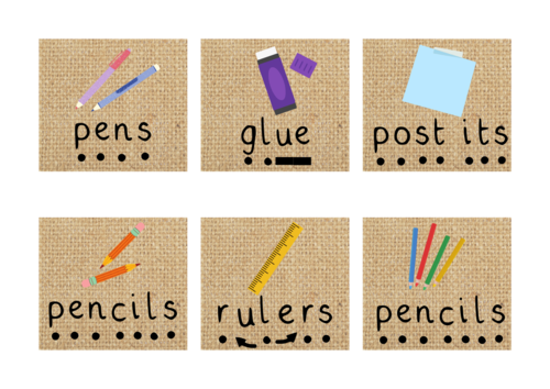 Writing Area Labels | Teaching Resources