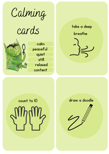 Colour monster calm cards | Teaching Resources