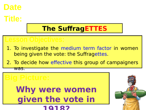 The Suffragettes | Teaching Resources