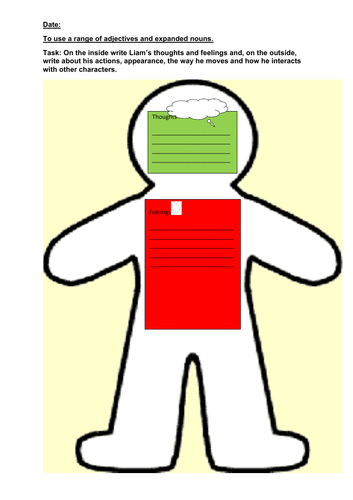 Cosmic - Character description of Liam | Teaching Resources