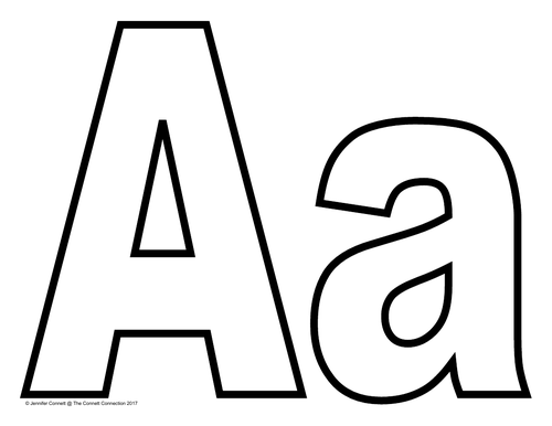Capital and Lowercase Letter Outlines | Teaching Resources