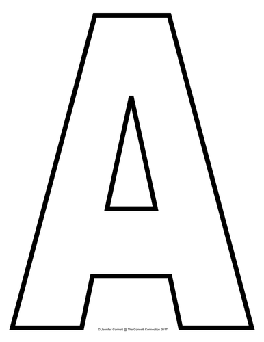 Capital Letter Outlines for Alphabet Crafts | Teaching Resources