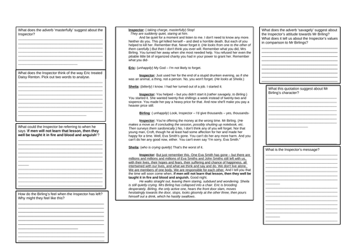 An Inspector Calls: Full English Literature GCSE Scheme | Teaching ...