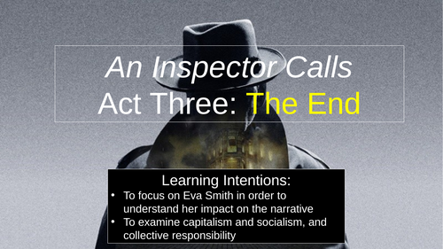 An Inspector Calls: Full English Literature GCSE Scheme | Teaching ...