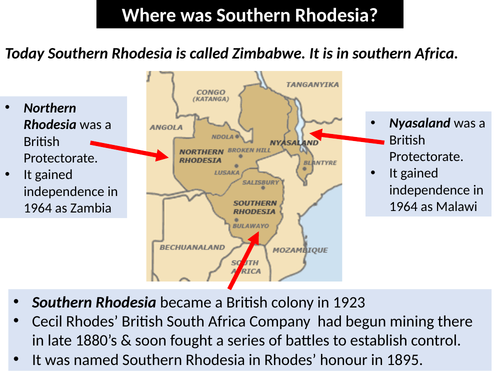 Cecil Rhodes. Rhodesia, Mugabe and Zimbabwe | Teaching Resources
