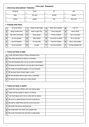 Viva 1 familia, ¿cómo eres?, mi casa - family, descriptions, home (9 ...