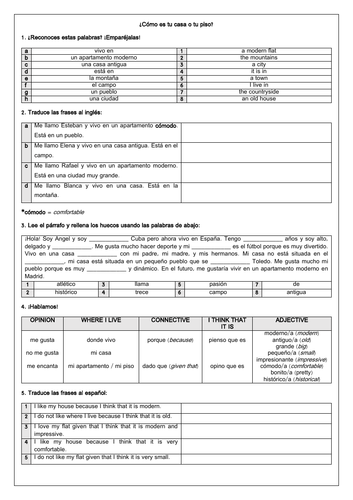 Viva 1 familia, ¿cómo eres?, mi casa - family, descriptions, home (9 ...